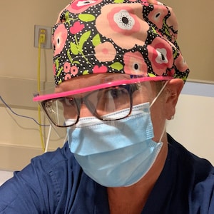 Satin Lined European Red Polka Dot Surgical Scrub Hat - Etsy