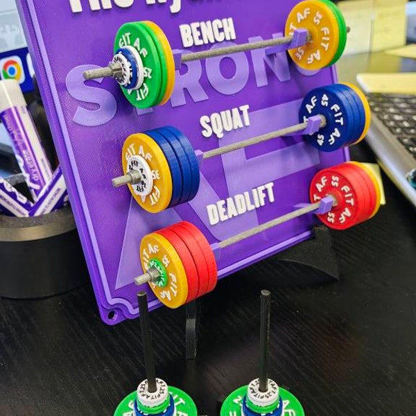 Weightlifting Personal Tracking Board, 5 Lifts, Show off Your Work on 5 ...