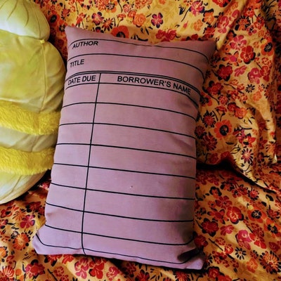Library Card Pillows // Librarian Gift // Reading // Book Lover ...
