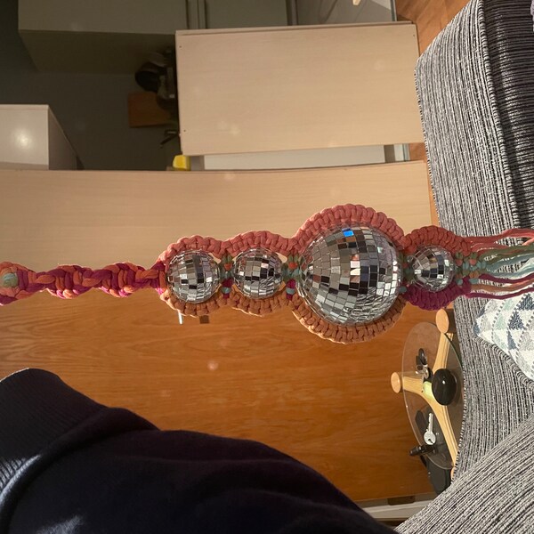 4 Tier Unicorn - 6422 Custom Macrame Disco Hanging - Disco Spinner ...