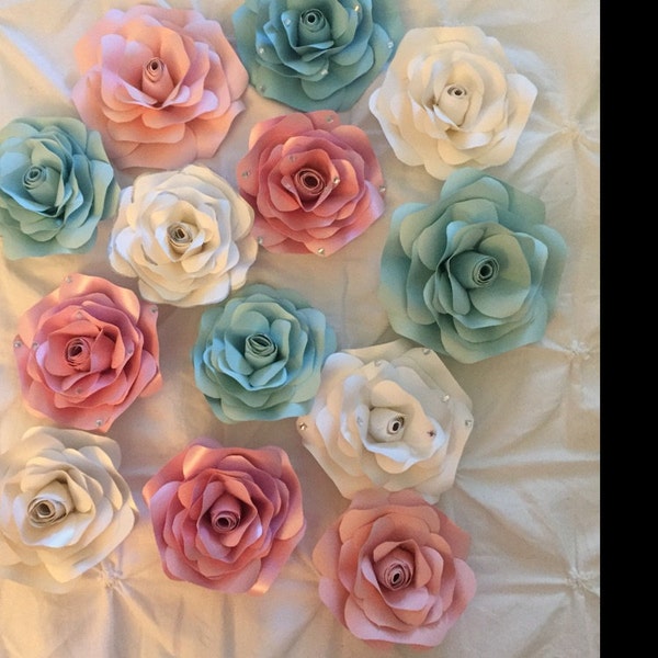 Paper Flowers - PDF Tiny Rose #6 (baby Rose) Paper Flower Templates ...