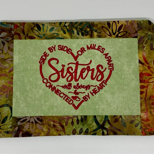 Sisters Machine Embroidery Design / 5 Sizes / Best Friends Embroidery ...