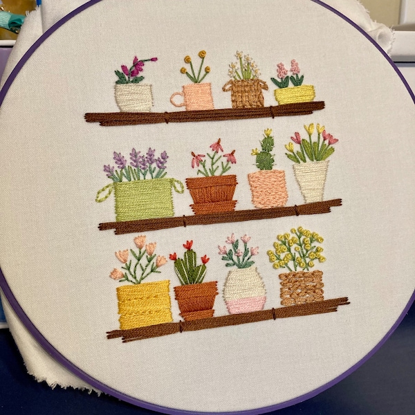 The Flower Shop Embroidery Pattern - Instant Digital Download - PDF ...