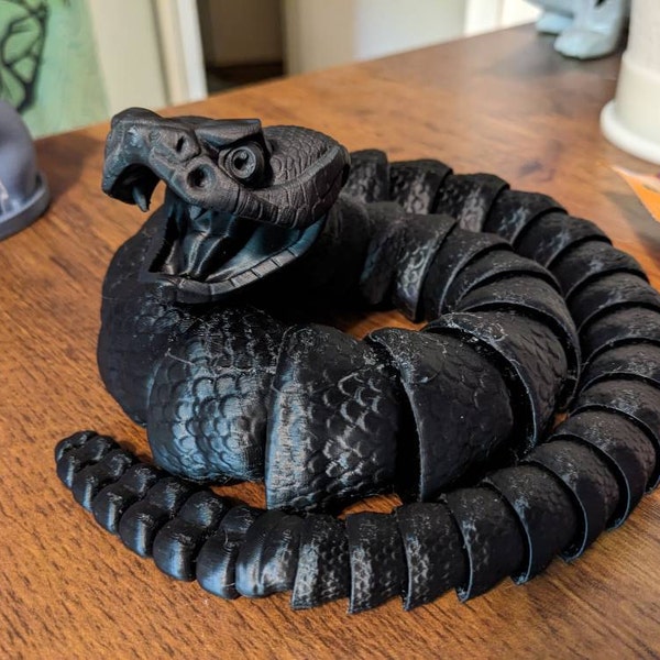 Rattlesnake Digital .STL File for 3d Printing, Articulated Fidget ...