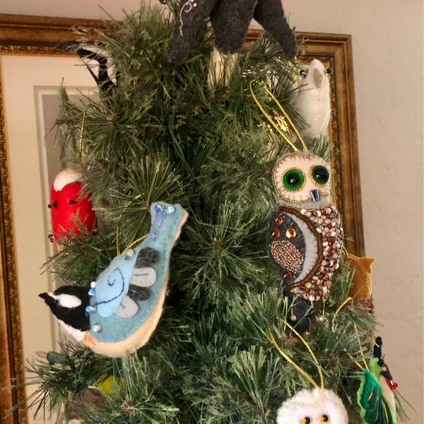 Eagle Sewing Pattern, Felt Christmas Ornament PDF SVG, Felt Bird ...