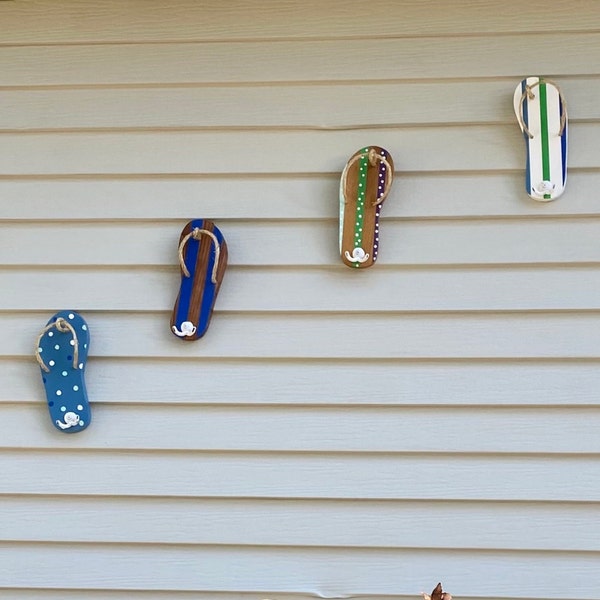 Flip Flop 4 Hook Wall Rack - Etsy