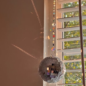MINI DISCO BALL Suncatcher Crystal Mirror Ball Wedding Personalize ...