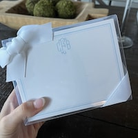 Personalized Note Cards Set, Monogram Stationery Monogrammed Note Card ...