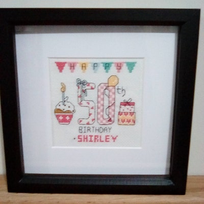 Happy 60th Birthday Cross Stitch Card Kit - Etsy UK