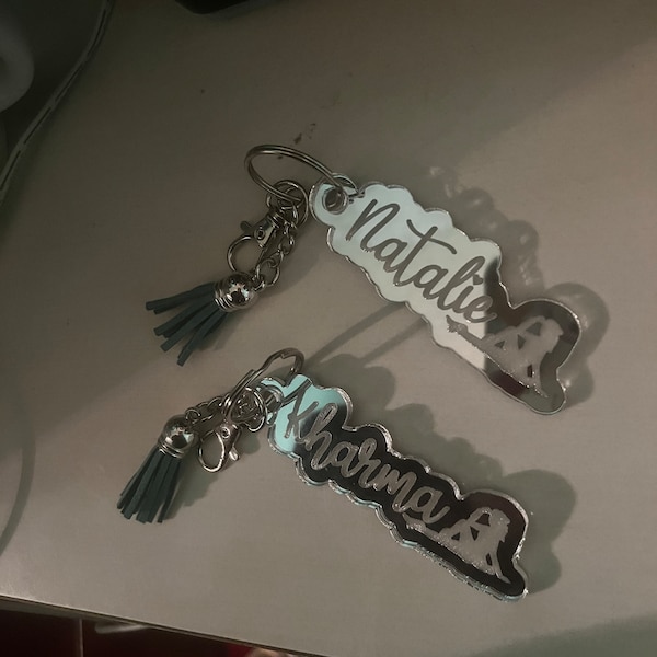 Drill Team Custom Name Keychain, Bag Tag, Personalized Acrylic Keychain ...