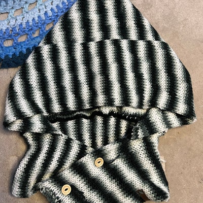 Elvira Hooded Cowl Sentro/addi Circular Knitting Machine Pattern PDF - Etsy