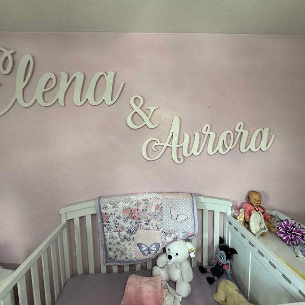 44" Custom Wooden Name Sign | Nursery Name Sign | Wooden Letter Name ...