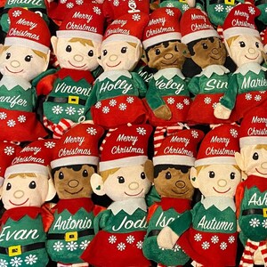 Personalized Christmas Elf Stuffed Elf Stocking Stuffer - Etsy