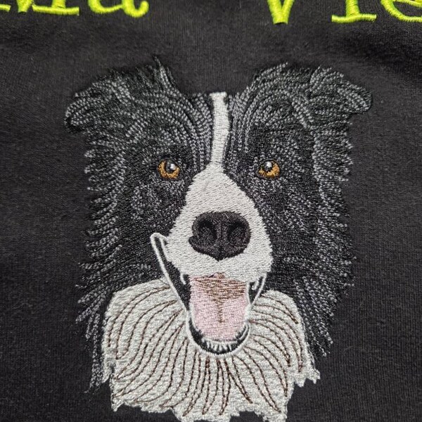 Collie Dog Machine Embroidery Design File for Sweatshirts and Hoodies ...