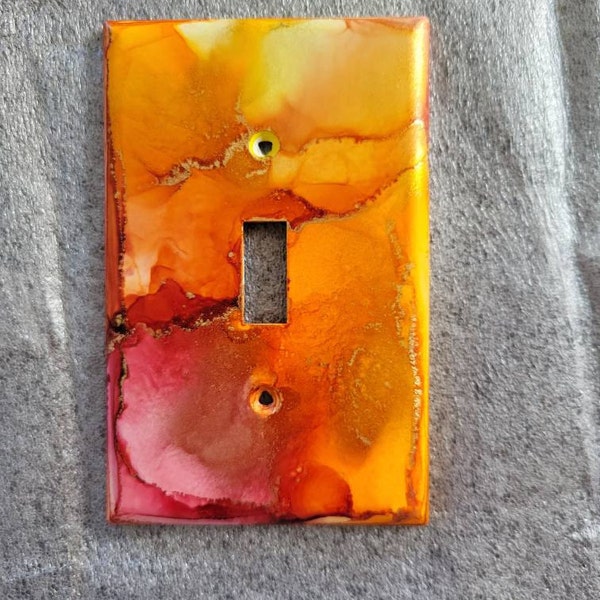 Colorful Abstract Art Light Switch / Electrical Outlet Cover - Toggle ...