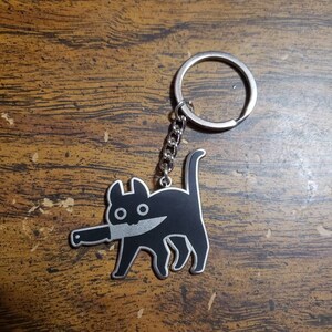 Knifecat Metal Keychain - Etsy