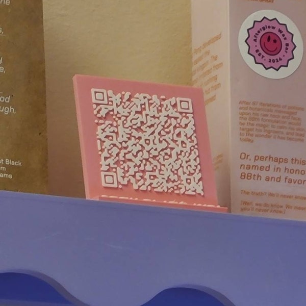 Custom Qr Stand W/ Business Card Holder and NFC Chip - Etsy