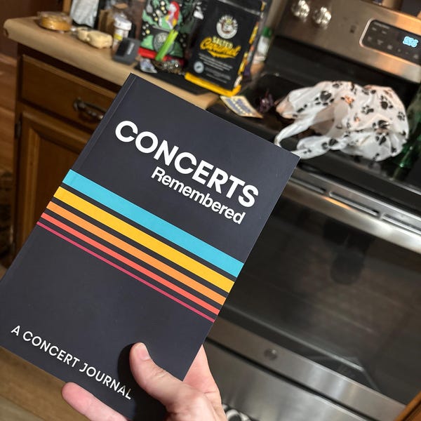 Concert Journal | Track Favorite Concerts | Music Diary and Logbook ...