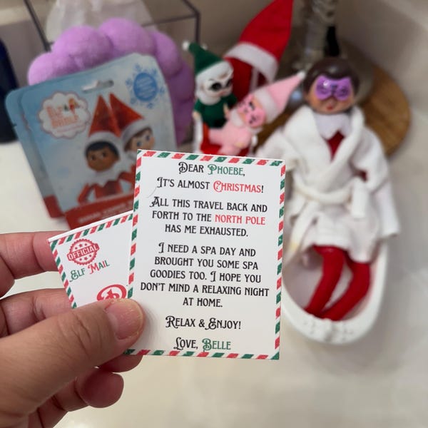 Editable Mini Elf Letter & Envelope Template (CANVA) - Etsy