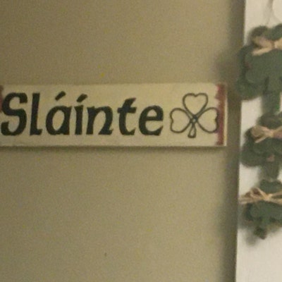 Slainte Wooden Sign Slàinte Irish Gaelic Cheers Health - Etsy