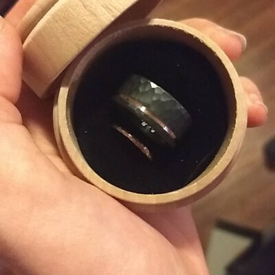 Saw Cut Titanium Wedding Ring - Etsy