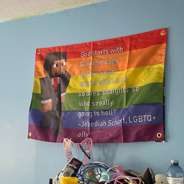 Jschlatt Jebediah Schlatt Flag Gay LQBTQ + Ally Pride Flag Banner ...