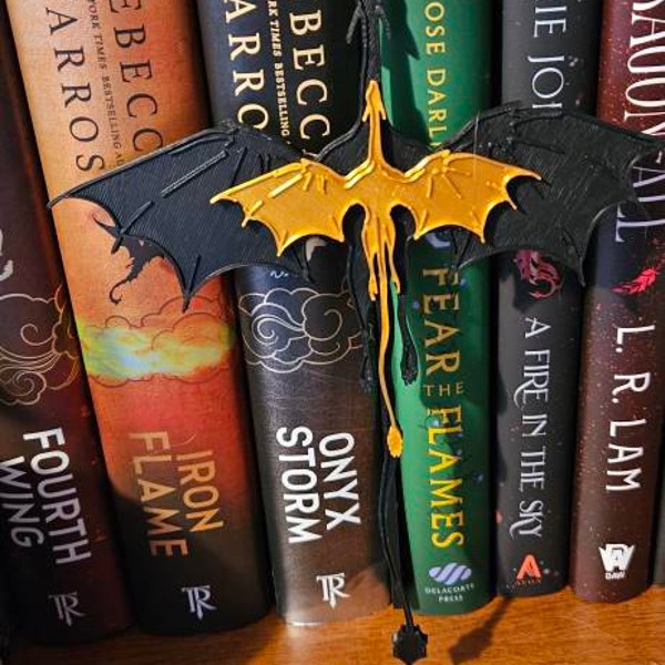 Fourth Wing Double Dragon BOOK INSERT | Book Mark | Book Accessory ...