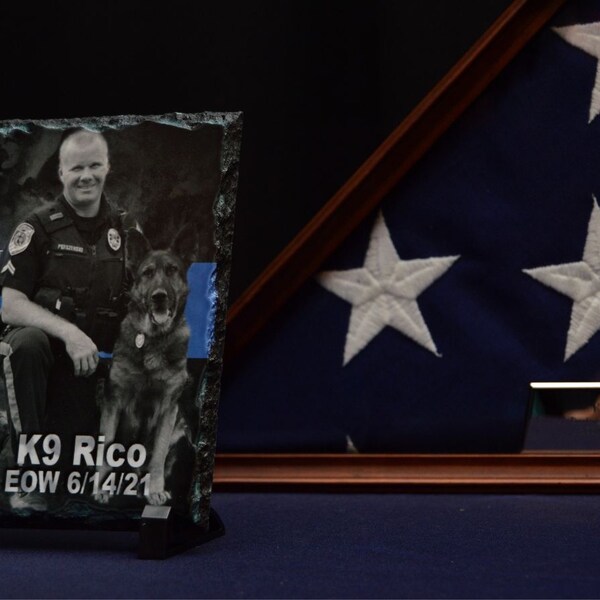 Personalized Police K9 Memorial Slate Plaque: Dog Dedication Gift - Etsy