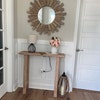 Wood Noodle Console Entry Table 4ft X 10"x 34" Weathered Blonde ...