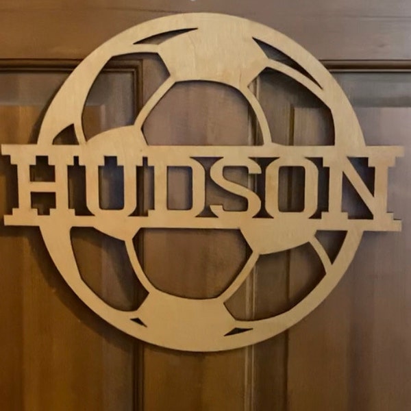 Soccer Name Sign, Nursery Decor, Personalized Wood Sign, Wooden Name ...