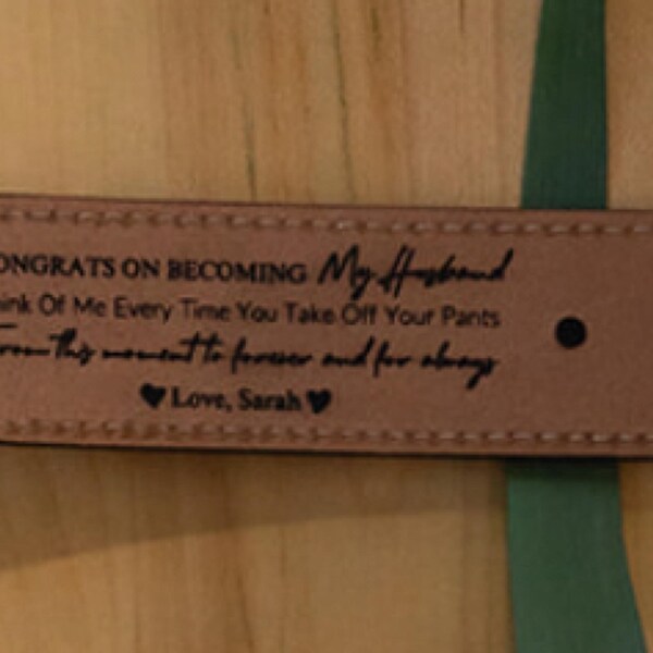 Custom Leather Belt for Daddy, Father’s Day Gift for Boyfriend, Unique ...