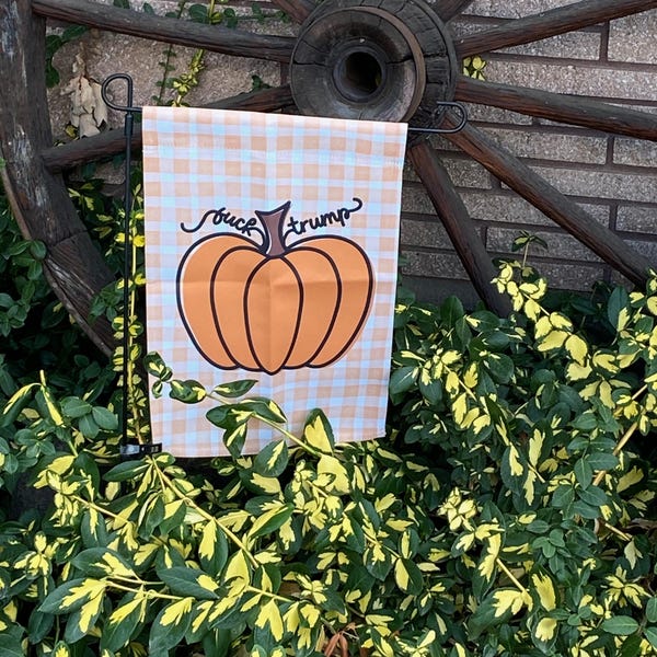 F*ck Trump QR Code Flag, Subtle Anti Trump Garden Flag, FDT Garden Flag ...