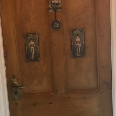 Gothic Door Signs,set of 2 Signs,ladies and Gents Signs,skull Signs ...