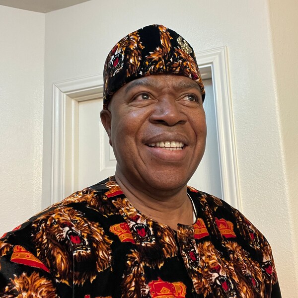 Purple Net Oga Faaji African Native Hat Foldable Velvet Cap African ...