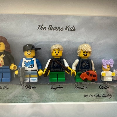 Personalized Mini Me Minifigure Frame. for up to 5 Figures. - Etsy