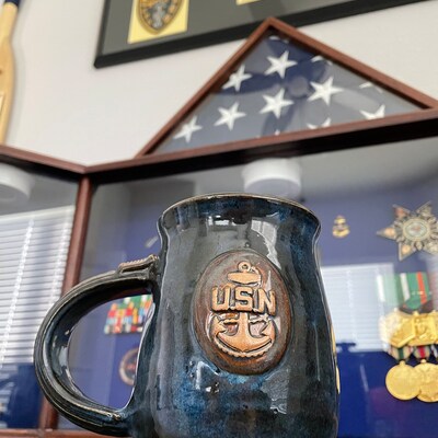 Navy Chief Mug PRE-ORDER, CPO Mug, Military Mug, Handcrafted Military ...