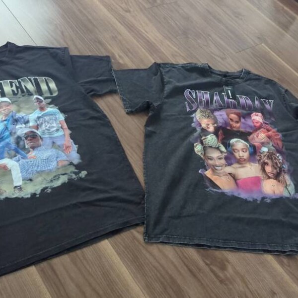 Oversized Bootleg T Shirt, Personalised Collage T Shirt, Vintage 90s ...