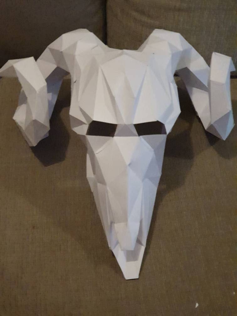 RAM MASK. Demon/Devil/Skull mask Low Poly 3d Diy Papercraft | Etsy