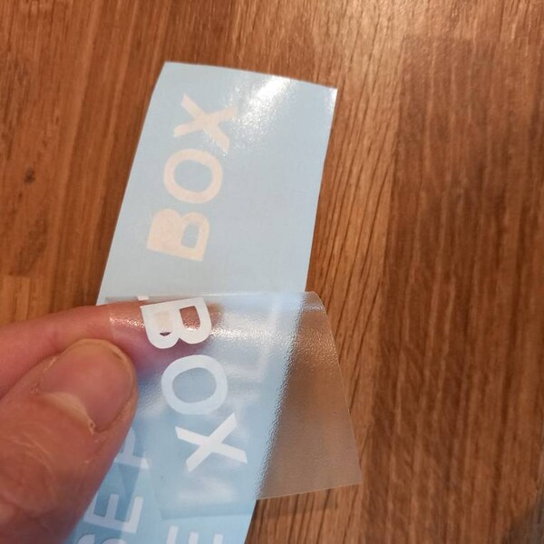 Personalised Letterbox Sign Decal Label for Greeting or Instruction and ...