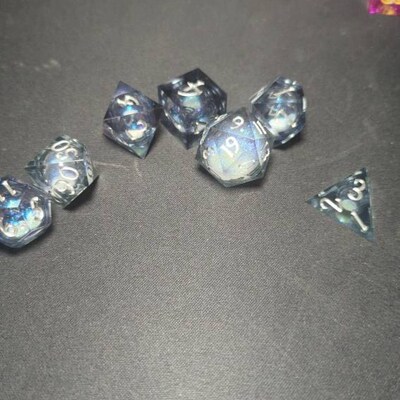 Amethyst Gemstone Moon Dice Set - Etsy