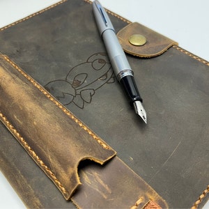 Personalized Vintage Leather Document Holder Case Folder A4 / - Etsy