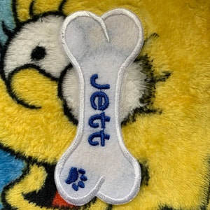 Personalized Pet Patch Dog Bone Iron on Name Patch Custom Colors - Etsy