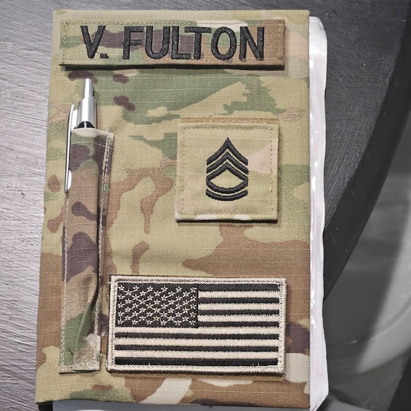 Military Journal Book Cover (5.25 X 8 Inches) With Pen Pocket - Etsy