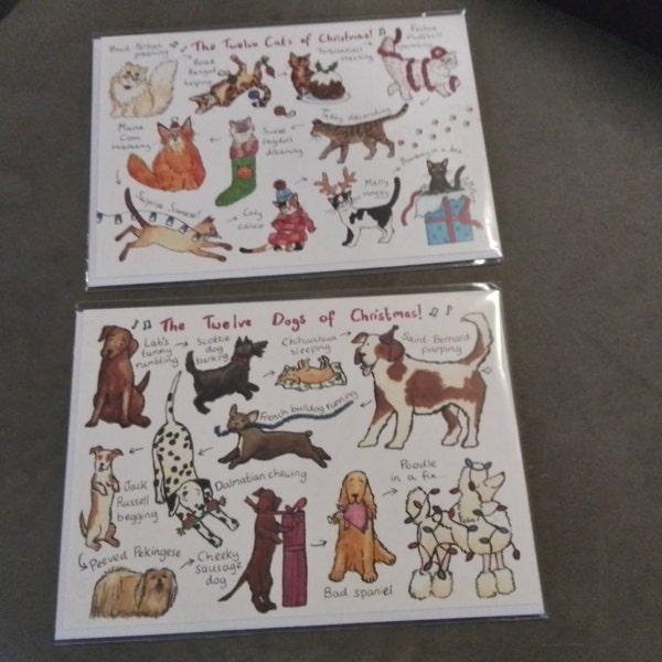 The Twelve Dogs of Christmas... A Christmas Card for Dog Lovers! - Etsy