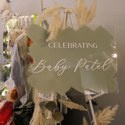 Acrylic QR Code Table Sign Business QR Code Sign Modern Calligraphy ...