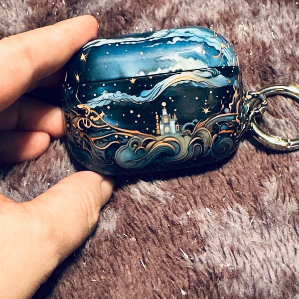 Watercolor Night Sky & Castle AirPod Pro Case | AirPod Case 1 2, AirPod ...