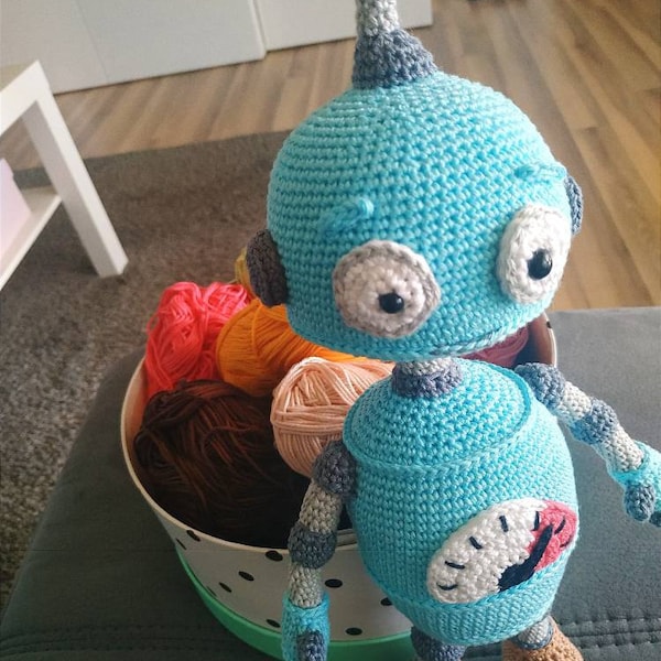 Crochet Pattern for Robot Mike the Toy, PDF English, Amigurumi - Etsy