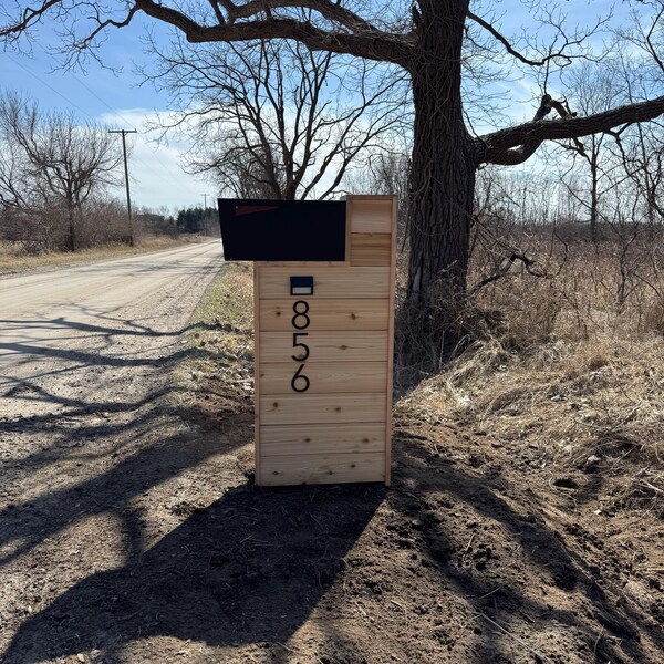 Cedar Mailbox Post, Custom Mailbox, Custom Cedar Post, Craftsman ...
