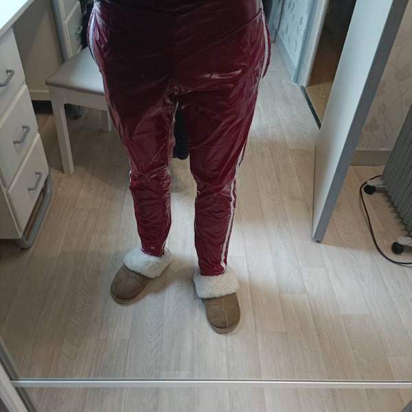 Shine in Style: the Ultimate PU Nylon Sport Jogging Suit Blue/red - Etsy