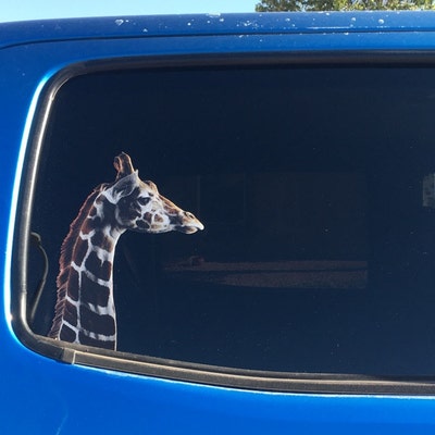 STICKER Giraffe Window Sticker Car Sticker Giraffe Car - Etsy